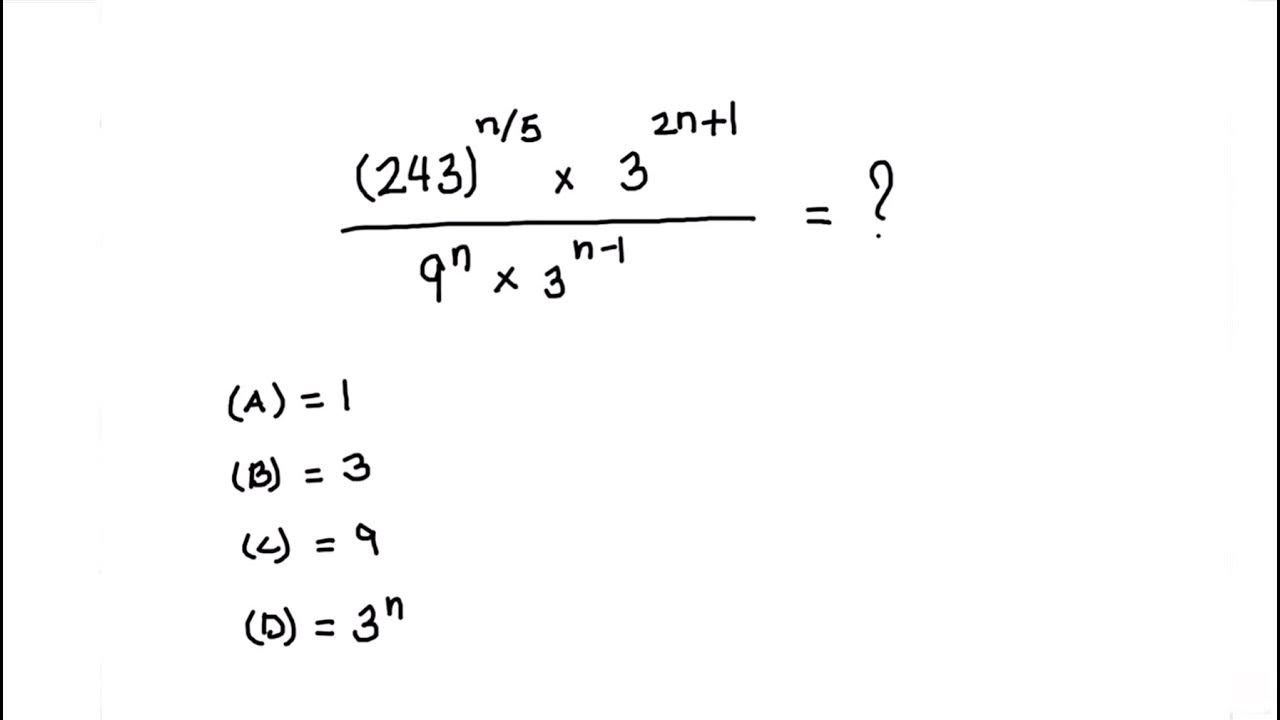 Math Olympiad Question / A nice math problem / Surds question / find the value of n? / Exponents ...