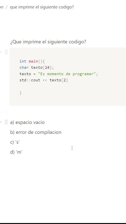 Que imprime el siguiente codigo? (10) #c #c++ #arrays #ejerciciosprogramacion #cplusplus #dev ...