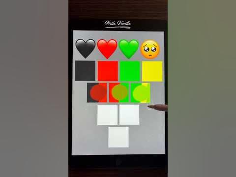 🖤+ ️+💚+🥺 Mixing emoji Colors #emoji #satisfying #colors #shortsart # ...