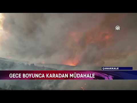 GELİBOLU’DA ORMAN YANGINI SÜRÜYOR