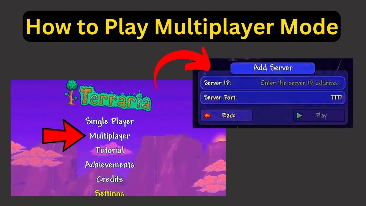 Play Multiplayer Mode Terraria | Terraria Multiplayer Host Server IP ...