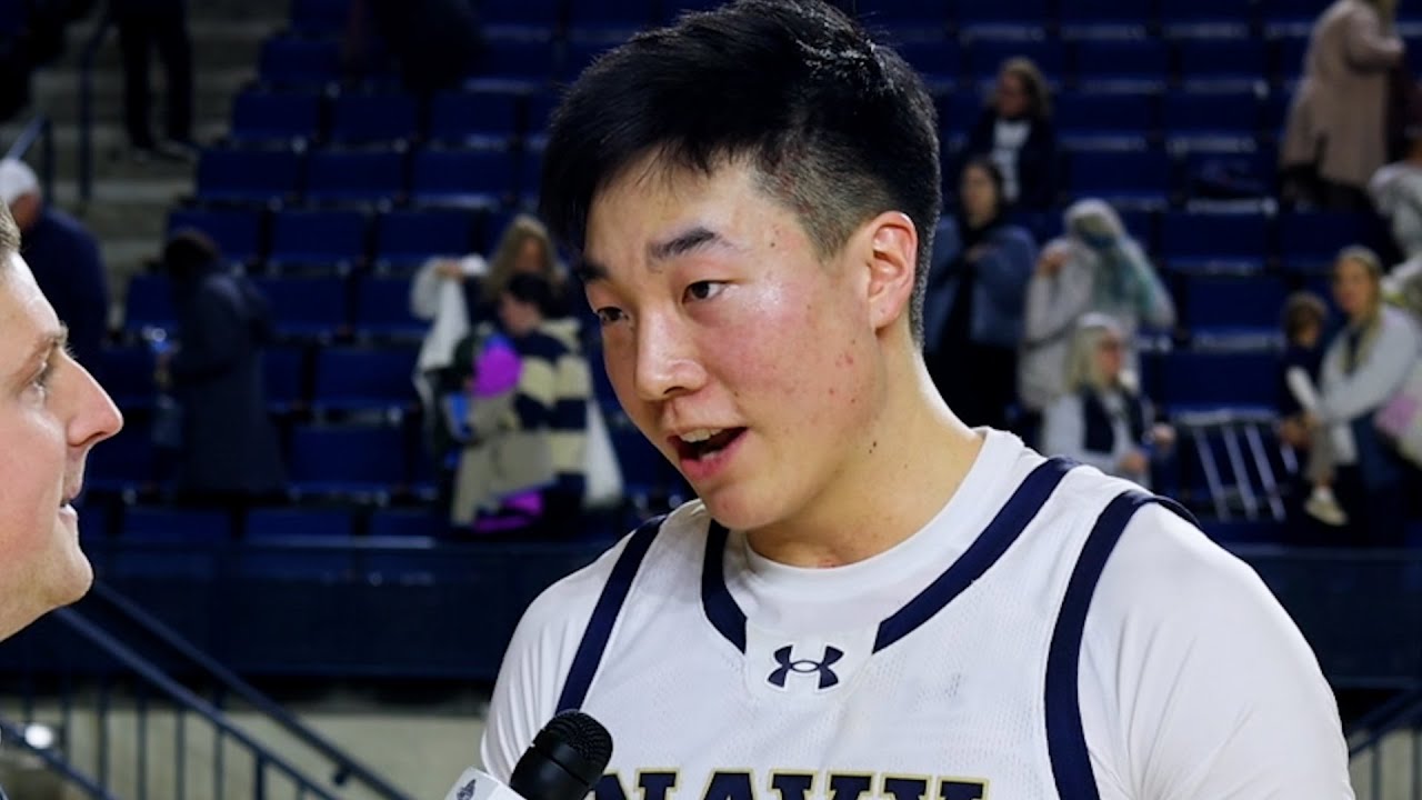 Navy Men's Basketball Interview: Jinwoo Kim (Lafayette) - YouTube