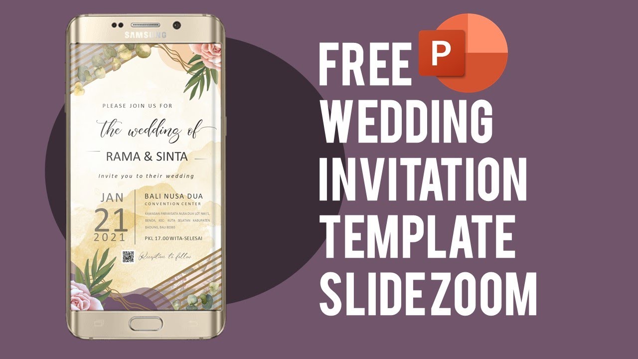 🔴FREE WEDDING INVITATION TEMPLATE SLIDES ZOOM - YouTube