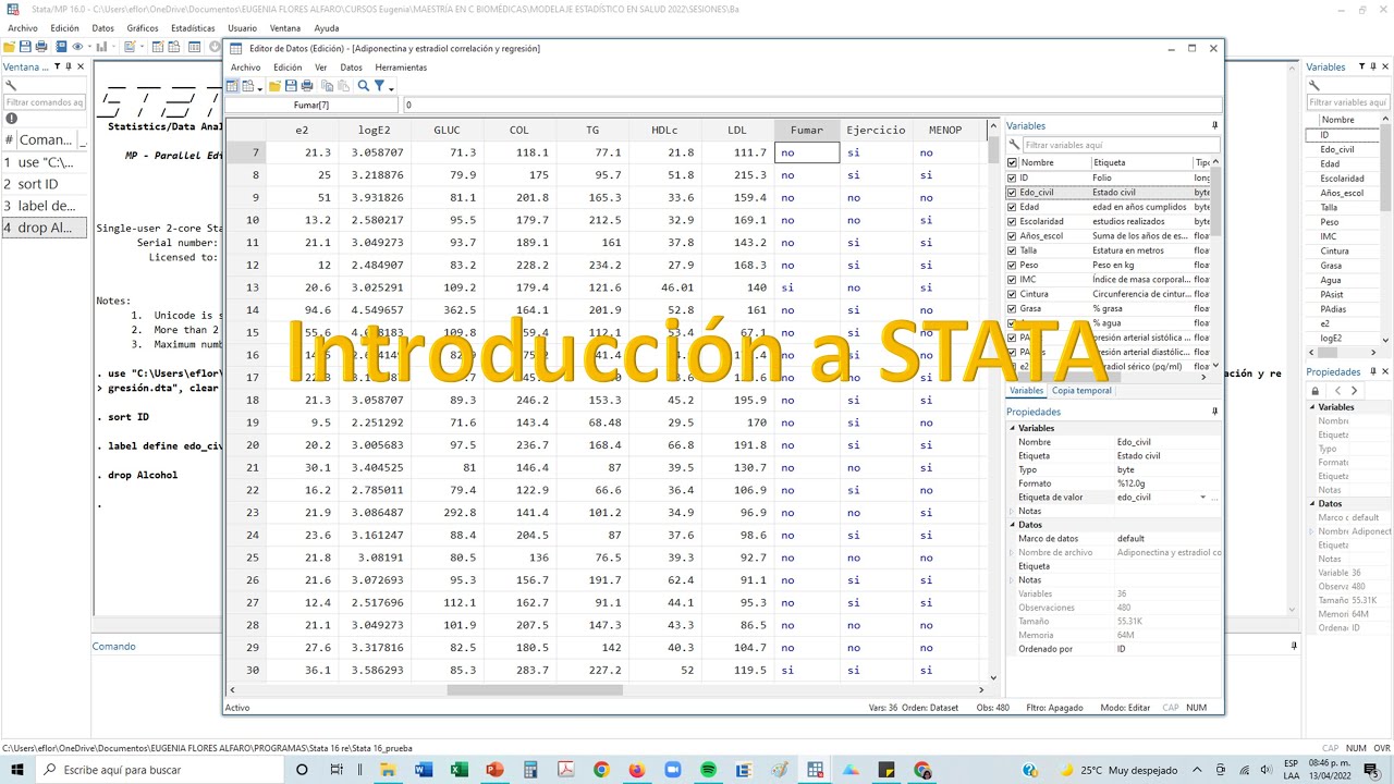 Introducción a STATA I - YouTube