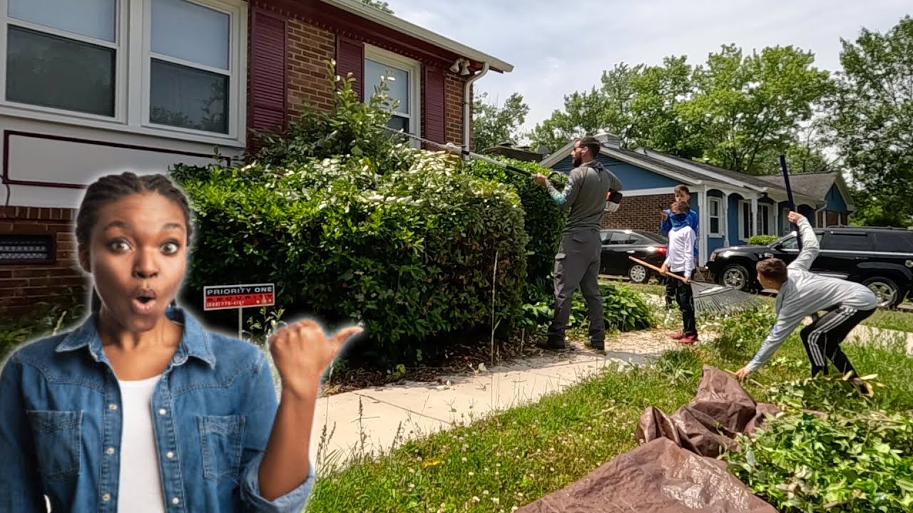 This MOM was unable to KEEP UP with her YARD so we SURPRISED HER! - YouTube