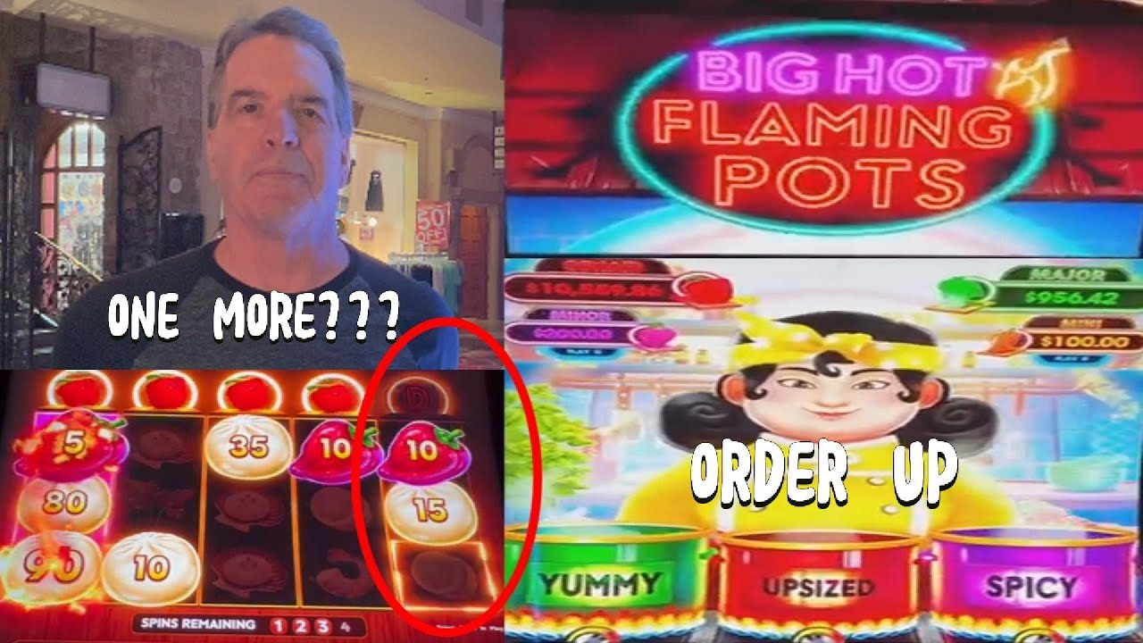 We Play Big Hot Flaming Pots Slot Machine at the Rio Hotel in Las Vegas ...