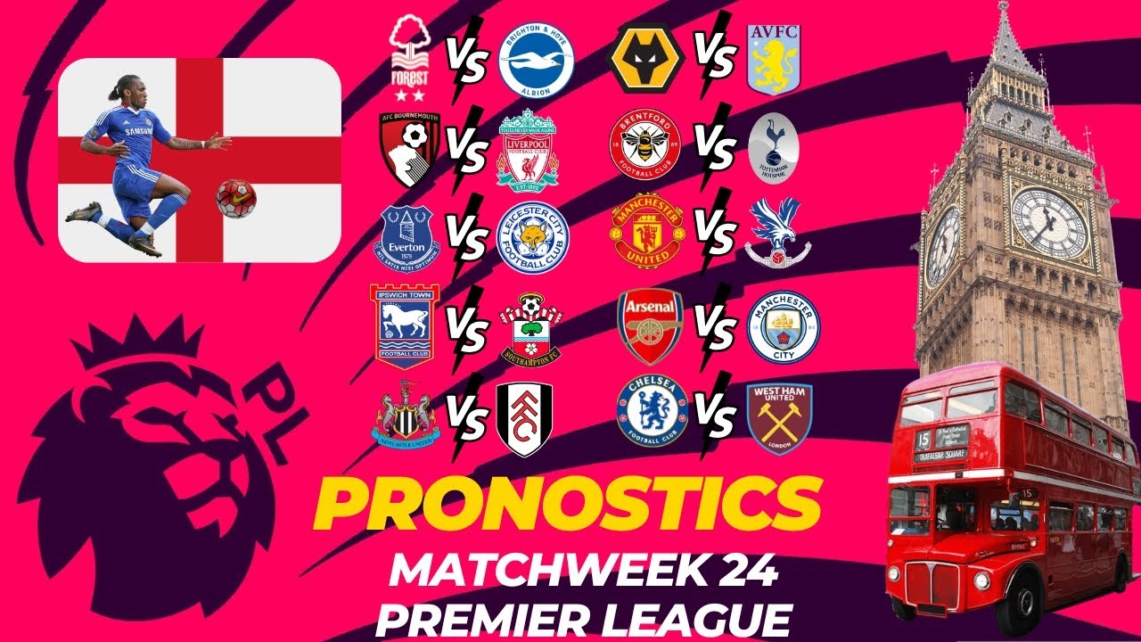 Pronostics Premier League Journee 24 : Bournemouth Liverpool - Chelsea ...