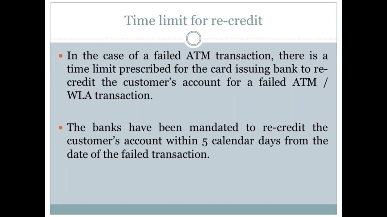 MONEY MATTERS-ACCOUNT DEBITED, BUT ATM TRANSACTION FAILED-HOW TO DEAL ...