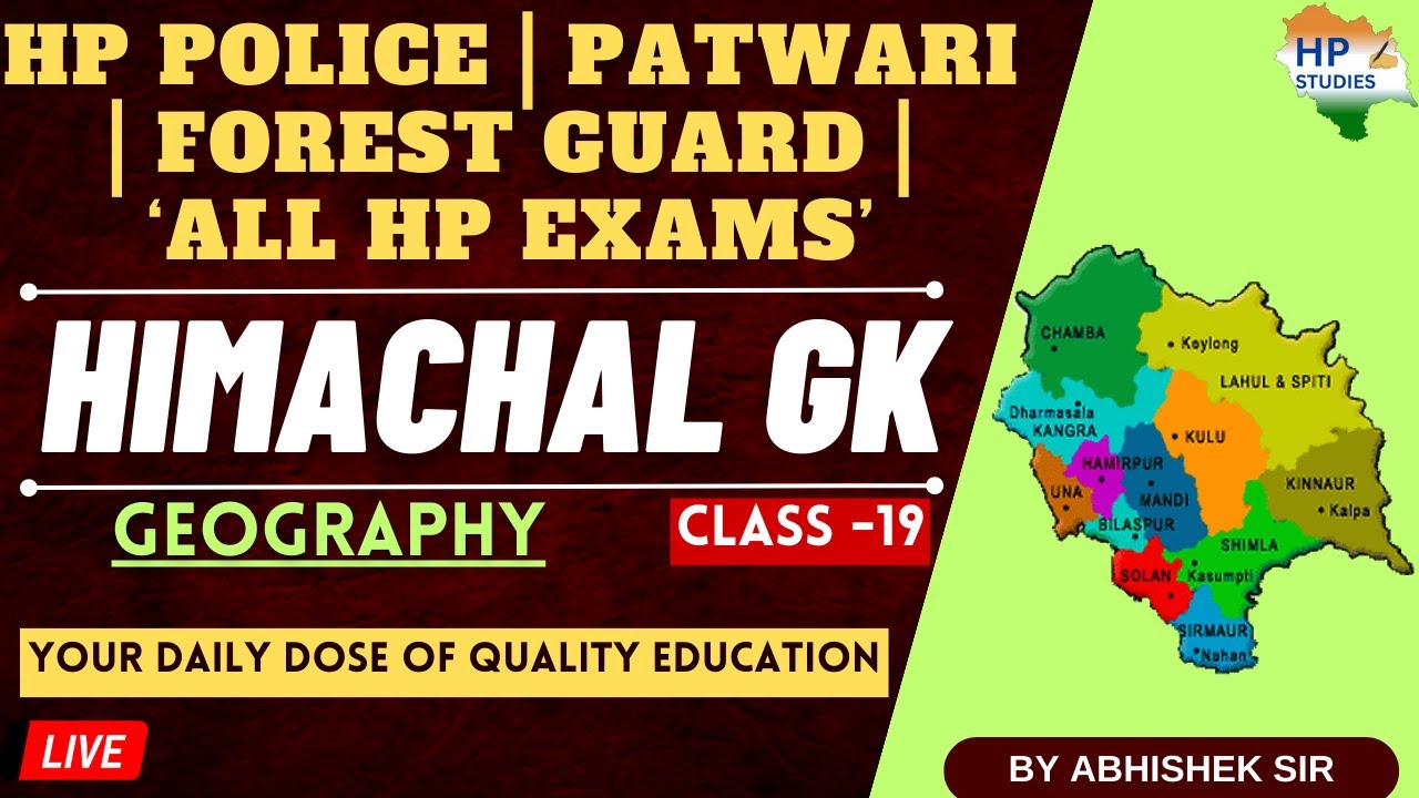 Himachal GK | Most Important Questions (Class-19) | HPPSC | HP Studies ...