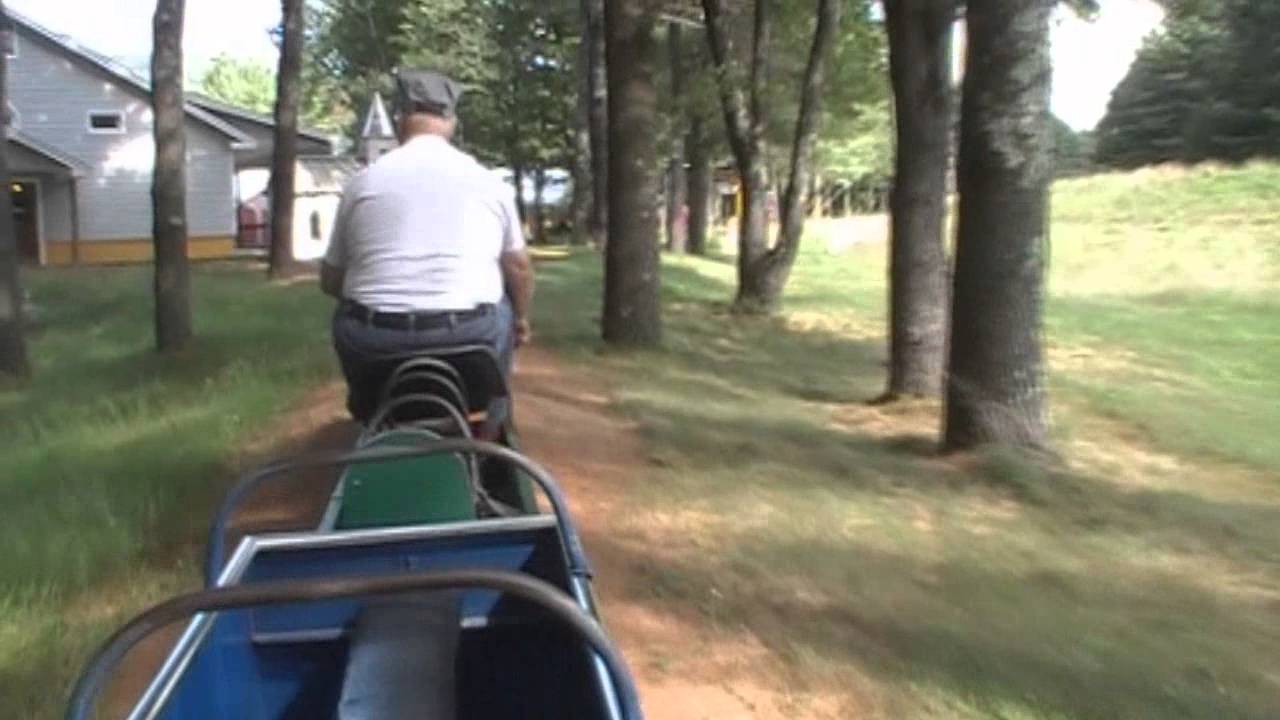 Hartmann Model Railroad "live diesel" ride - YouTube