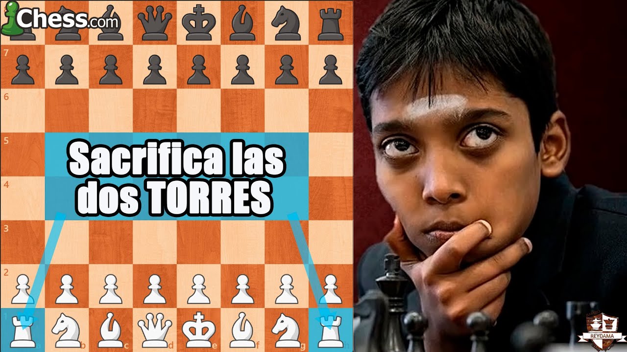 EL JOVEN GENIO INDIO SACRIFICA LAS DOS TORRES! Praggnanandhaa Vs Van ...