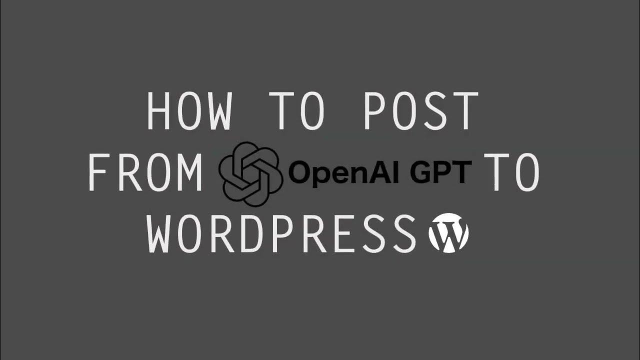 How to use OpenAI GPT3 in WordPress - WordPress GPT3 plugin - YouTube