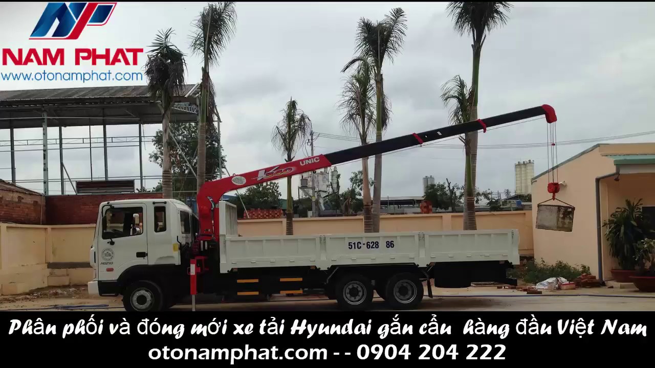 Xe tải Hyundai HD210 gắn cẩu Unic 3 tấn UR V343 thùng 6,2m | Oto Nam ...