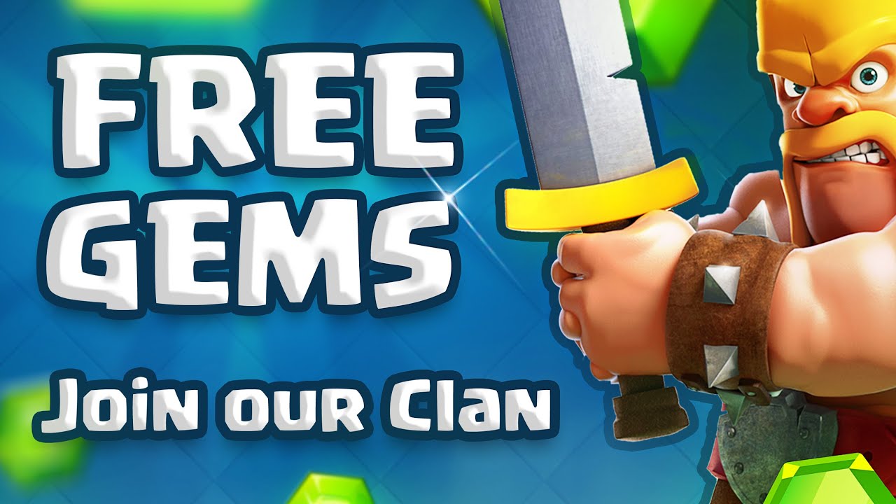 Join our Clan and GET FREE GEMS - YouTube