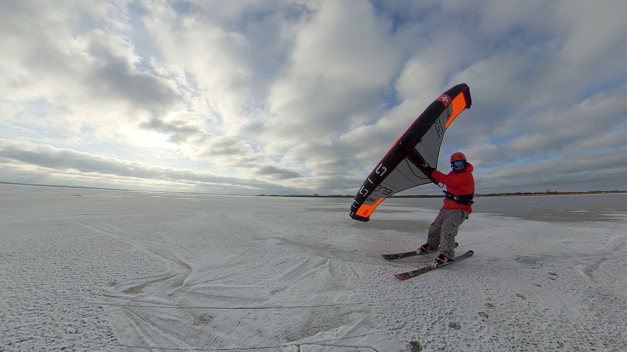 Wing Skiing on the Aalborg Limfjord (Gjøl) - YouTube