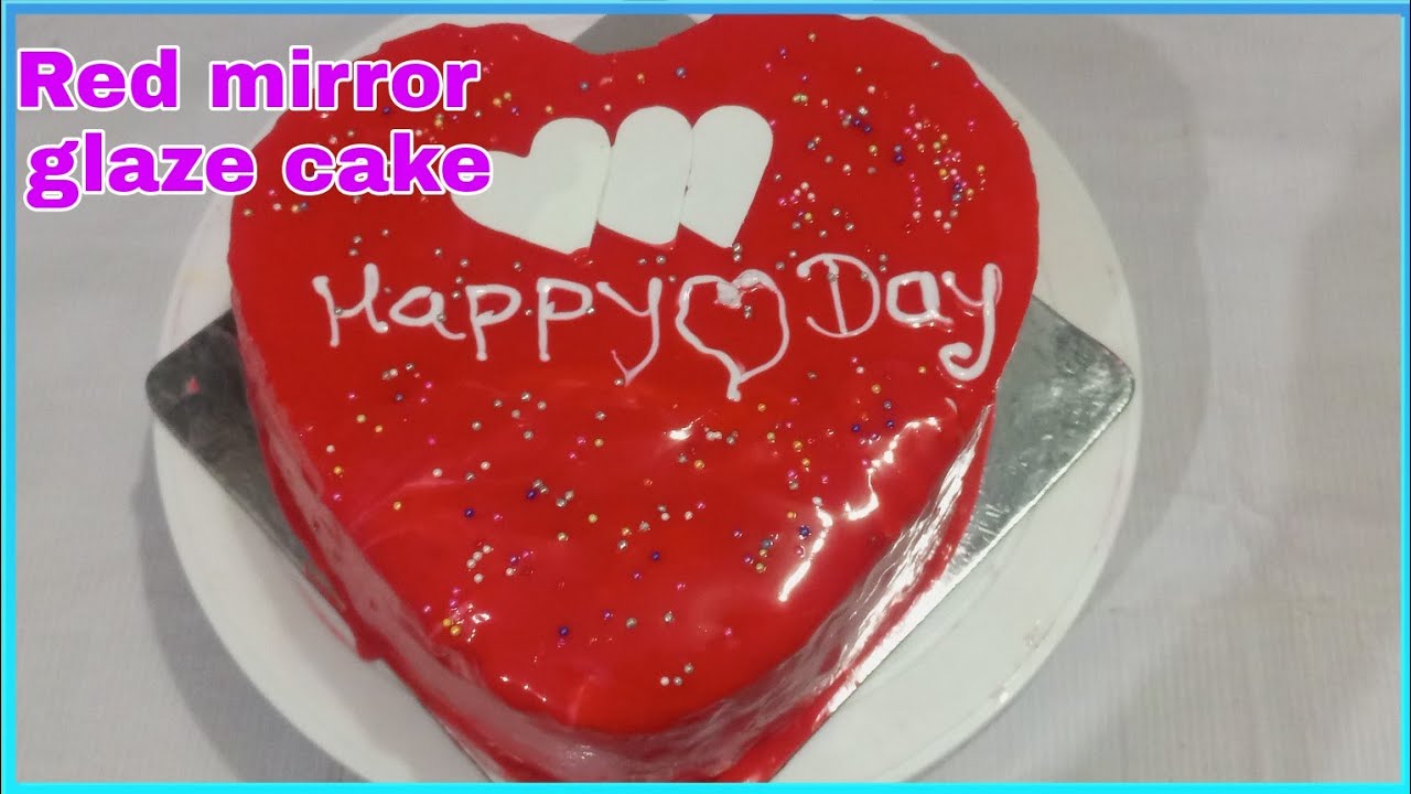 Red mirror glaze cake || Red velvet cake ||@tashasvisisters1571 - YouTube