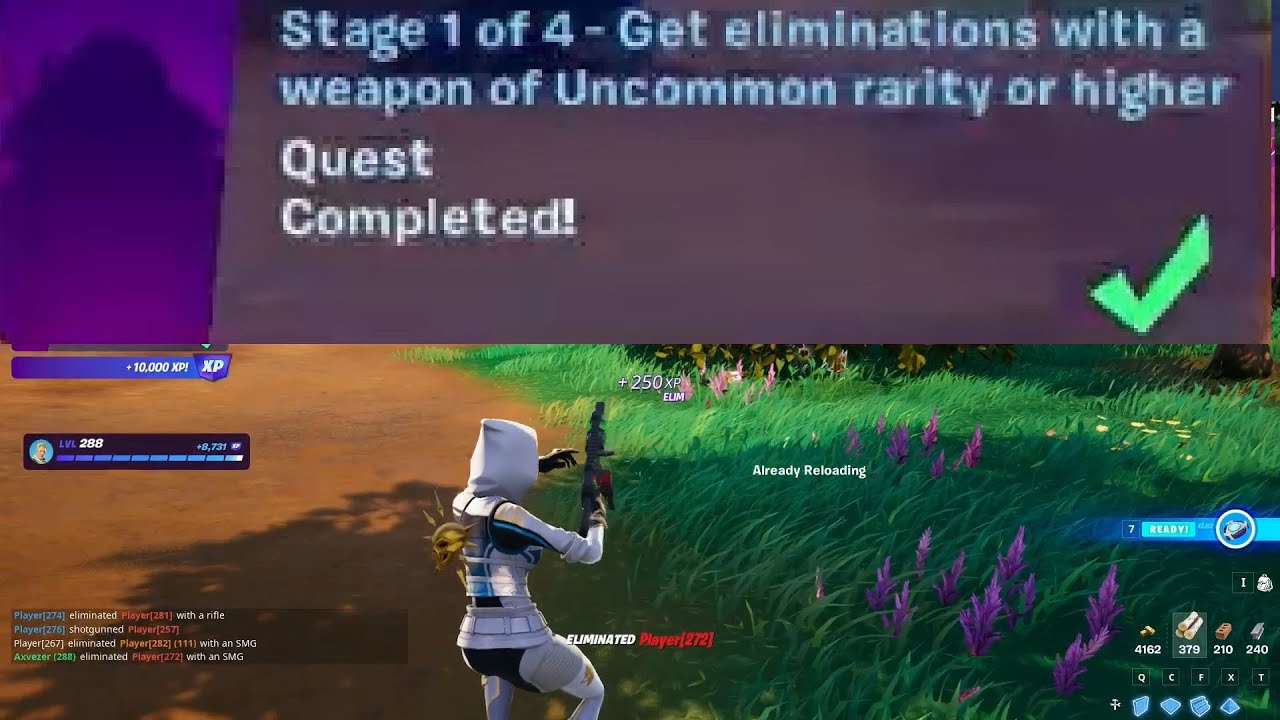 Get elimination with a weapon of uncommon rarity or higher Fortnite ...