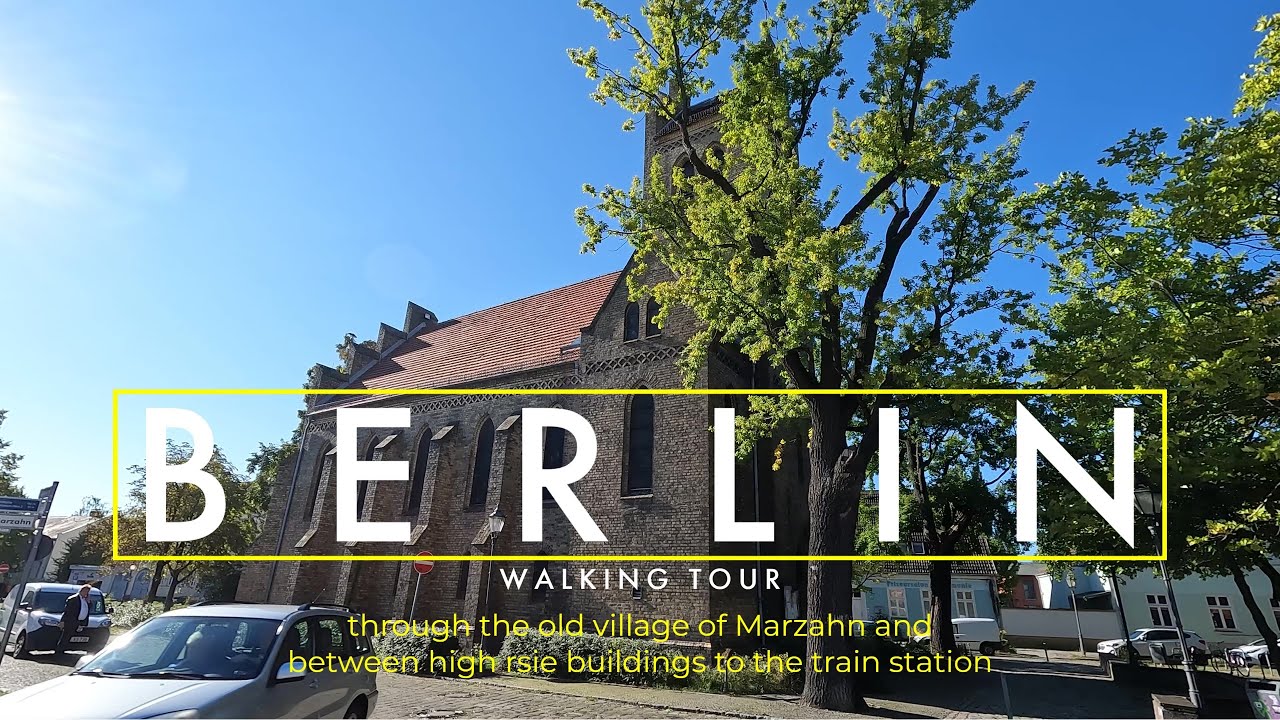 [4K] 60fps walking through Berlin Marzahn from the old village to the ...