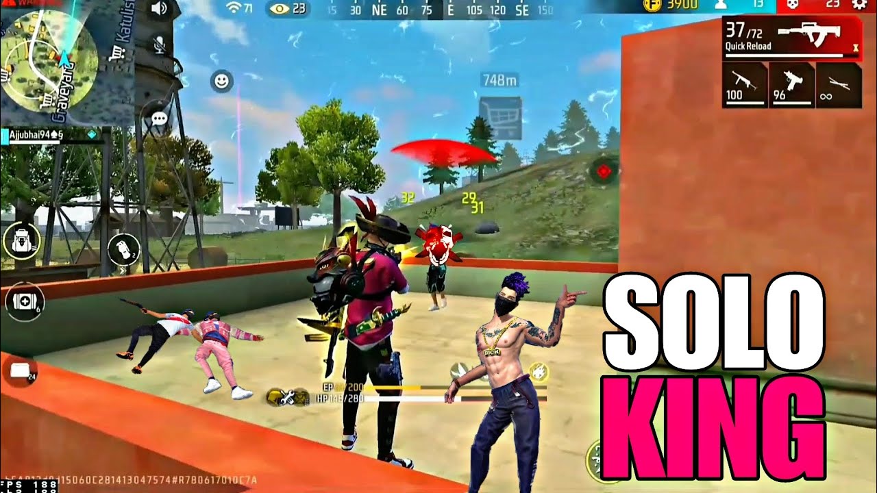 KING OF SOLO IN FREE FIRE MAX. - YouTube