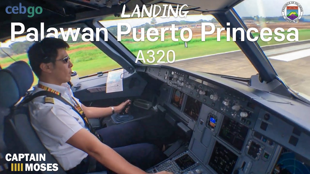 TIGERAIR PALAWAN PUERTO PRINCESA A320 TAKE OFF PILOT COCKPIT VIEW 세부퍼시픽 ...