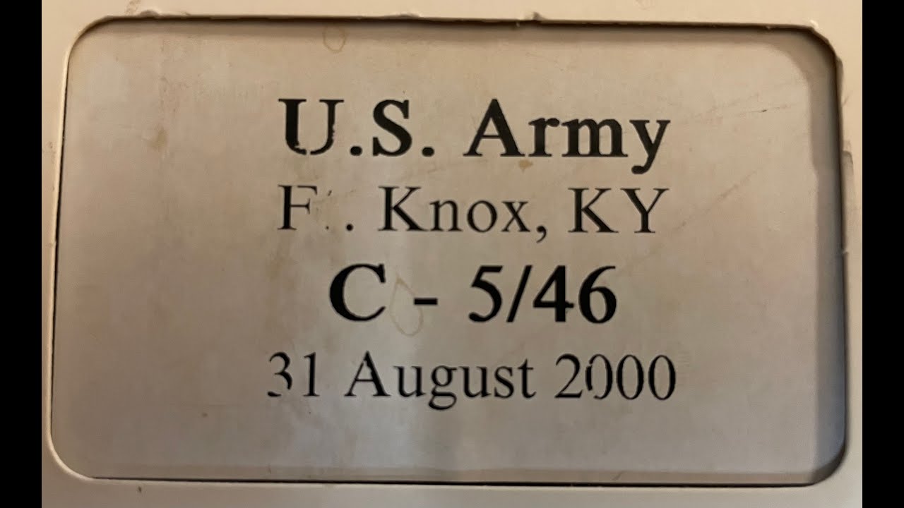 Fort Knox Basic Training C-5/46 August 2000 - YouTube