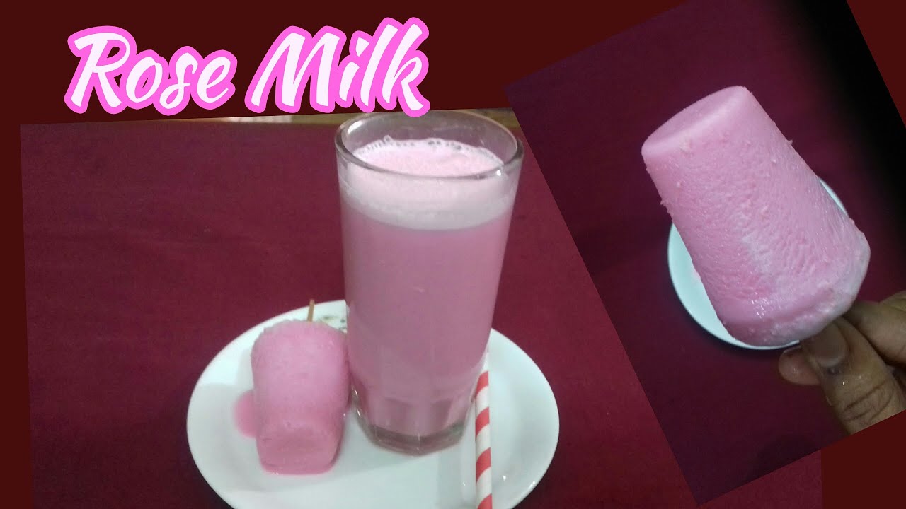 Rose Milk recipe | summer special drink Rose milk & rose kulfi - YouTube