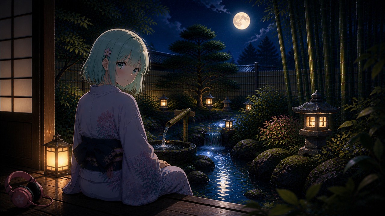Zen Lo-fi from the Japanese Garden-nature sounds for studying - YouTube