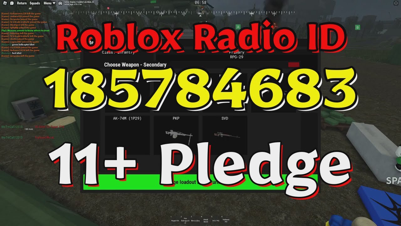 Pledge Roblox Radio Codes/IDs - YouTube