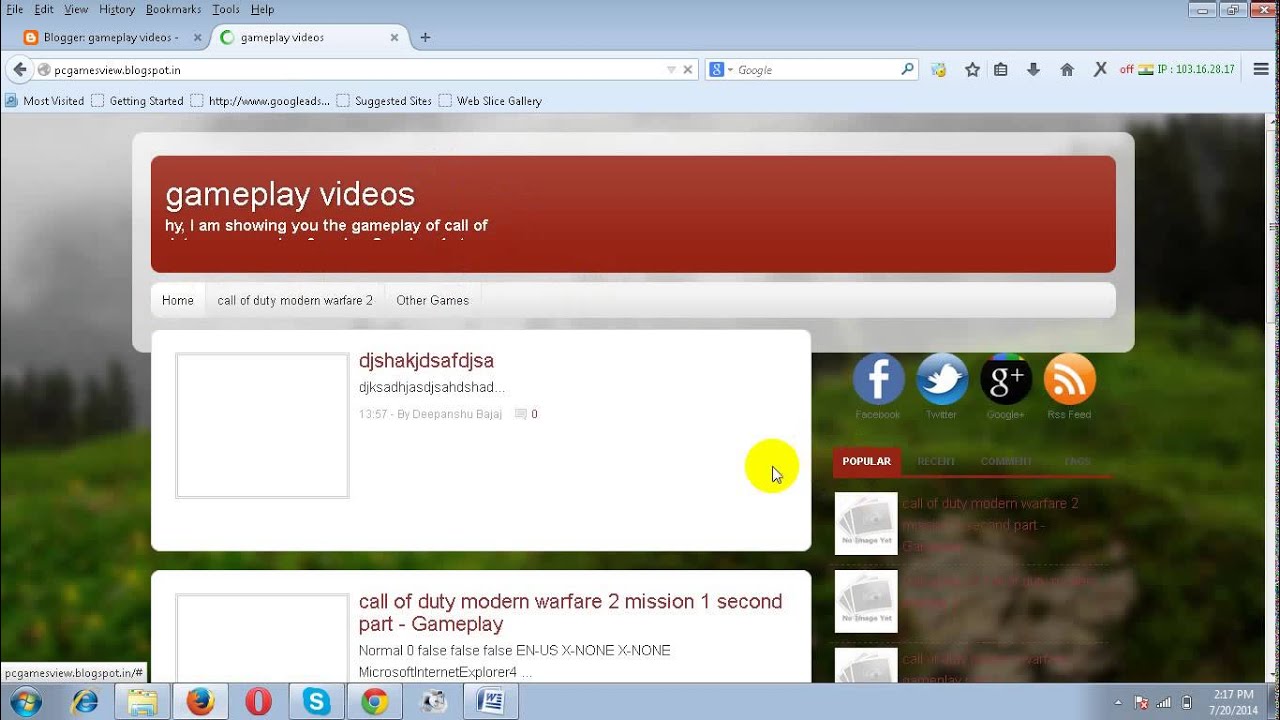 How to add custom script in blogger template - YouTube