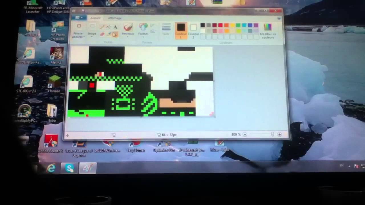 Comment modifier son skin sur minecraft - YouTube