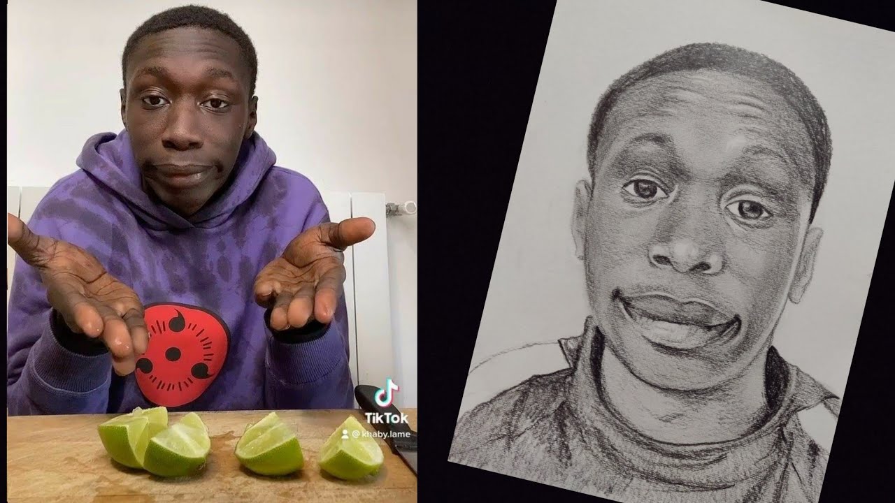 Easy Pencil Drawing/ @Khaby Lame/ Drawing/ Easy Painting/ Sketch for ...