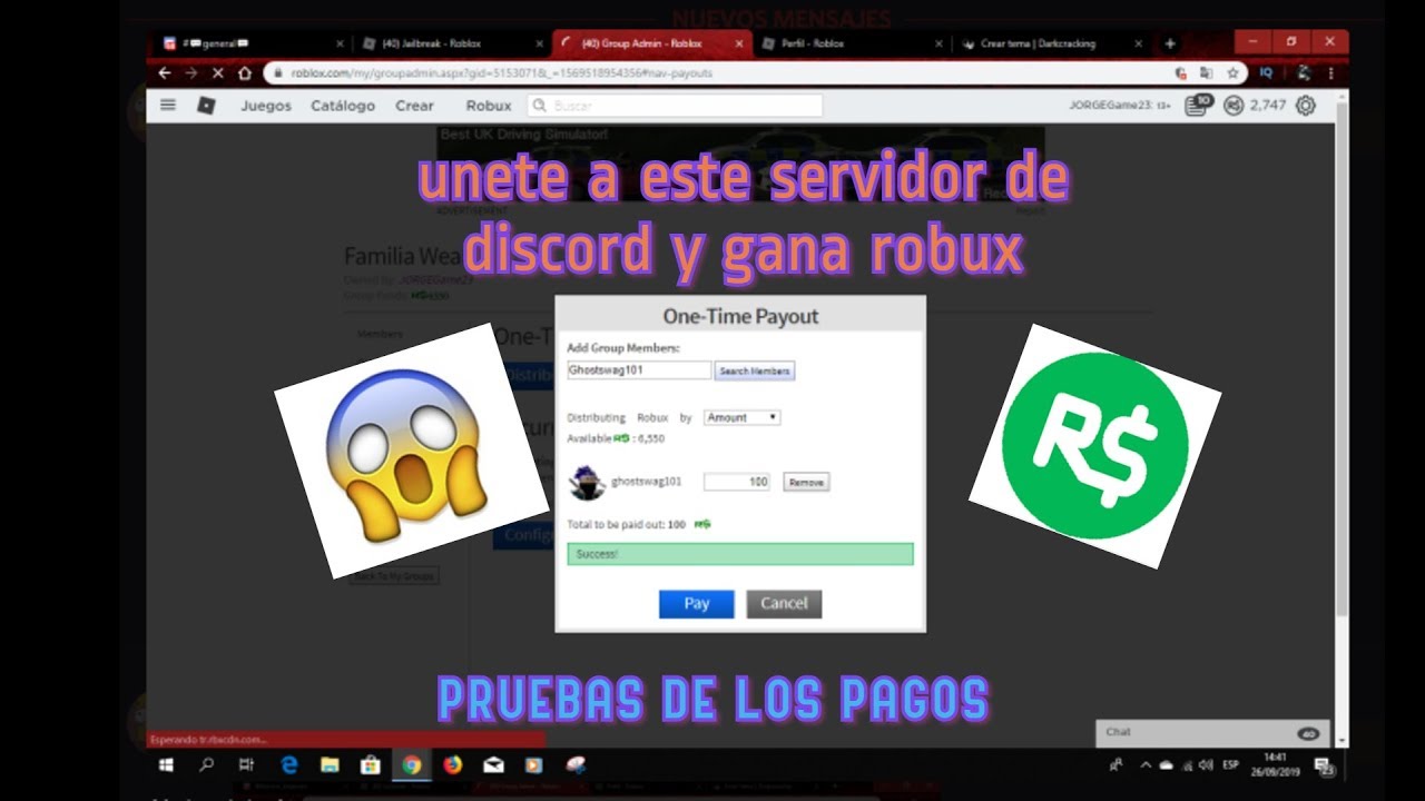 CONSIGUE TUS PRIMEROS ROBUX EN ESTE SERVIDOR DE DISCORD - YouTube