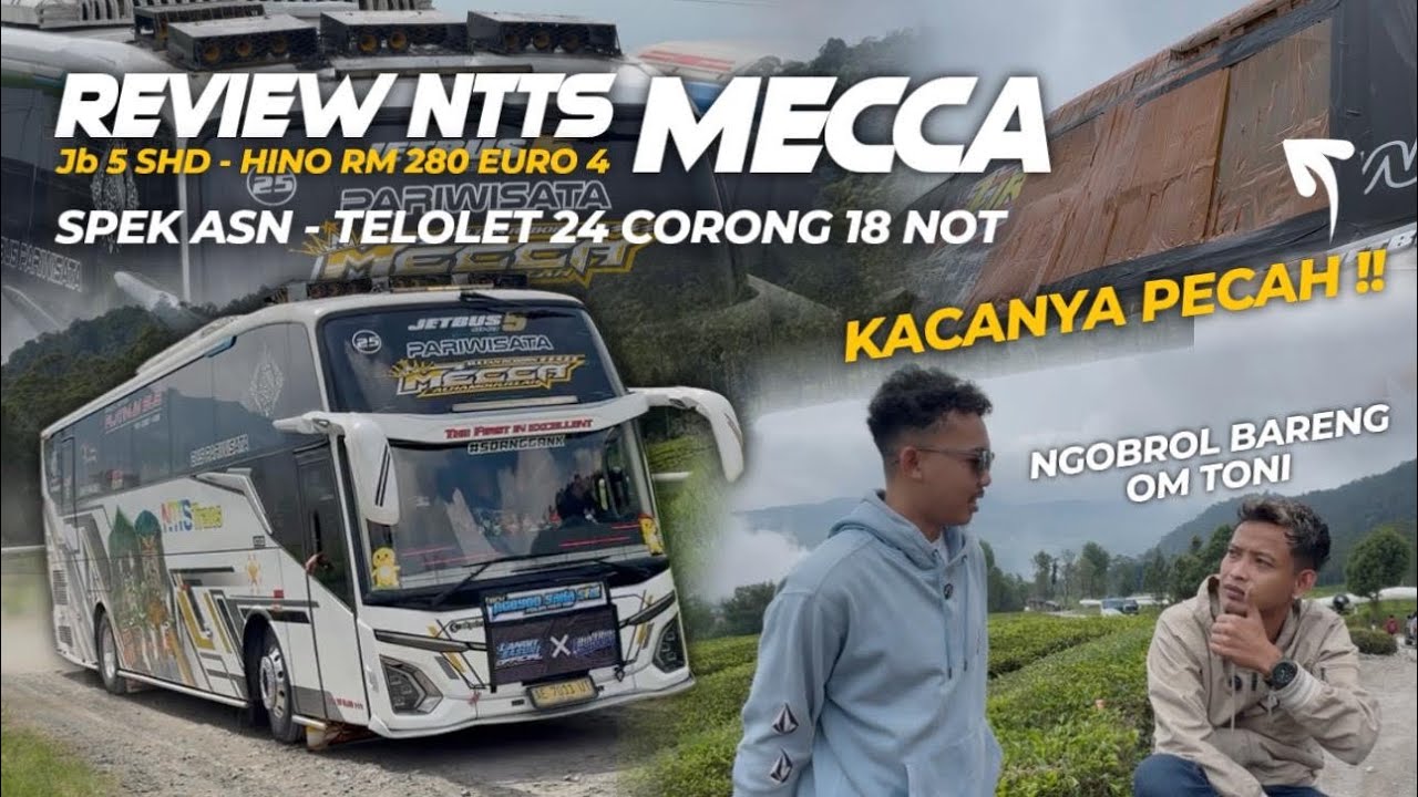 KACANYA PECAH ! KENA ATLET LEMPAR BATU😭Review Bus NTTS Trans “Mecca” Jetbus 5 x Telolet 24 ...