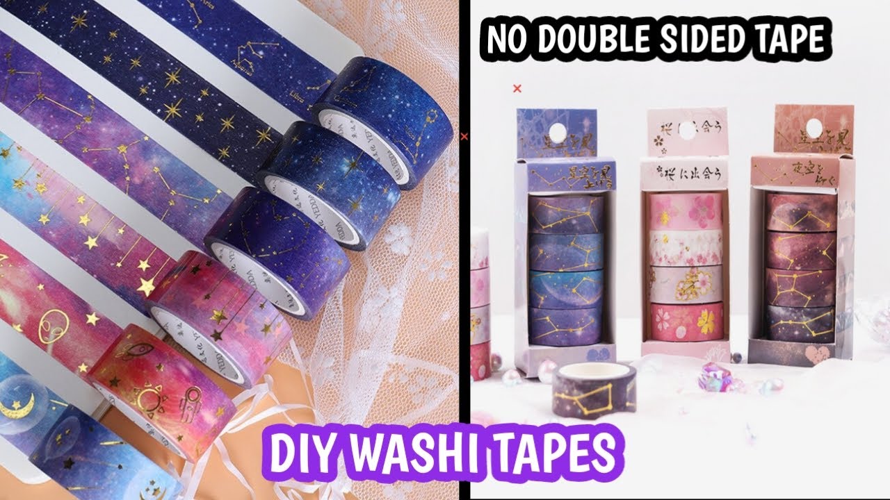 how to make galaxy 🌌 washi tapes 😍 || how to make washi tapes || diy ...