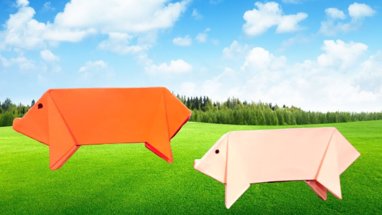 How to make paper pig - YouTube