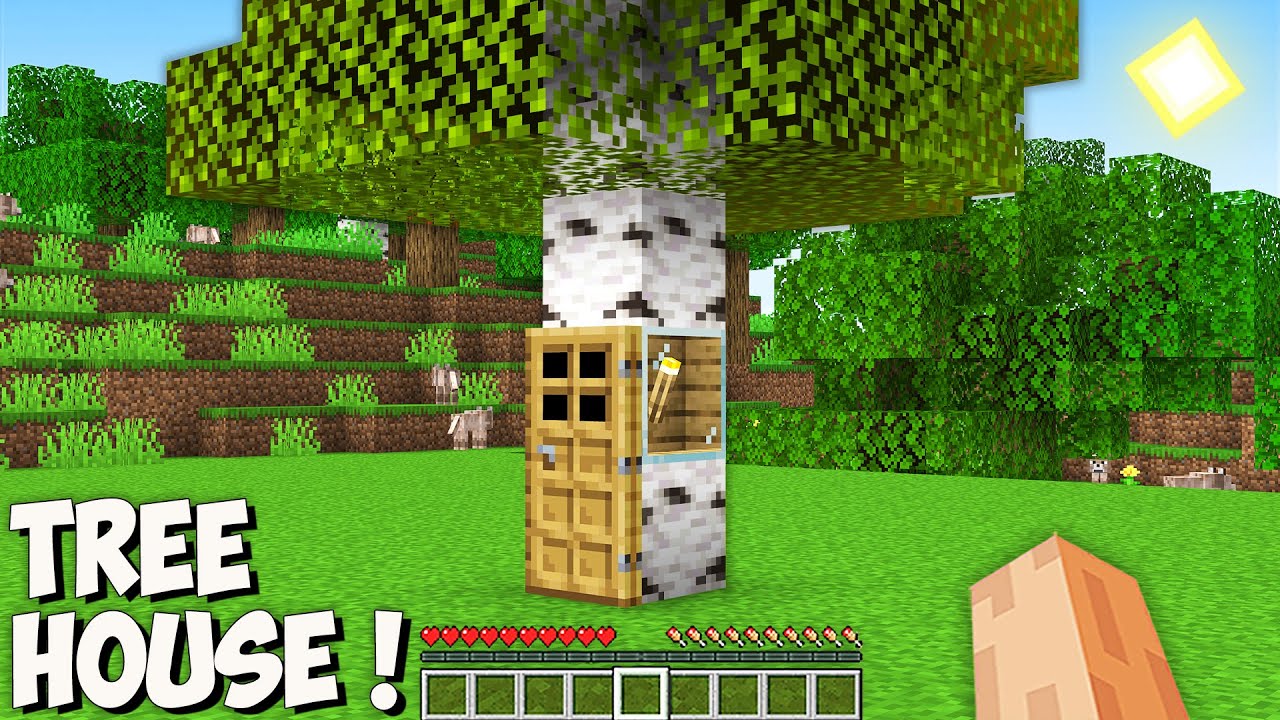I found SECRET HOUSE inside TREE in Minecraft? What is HIDDEN inside ...