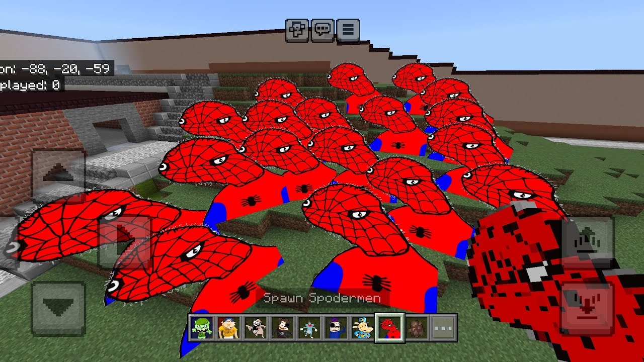 Spoderman Nextbots Mod In Minecraft PE Addon - YouTube