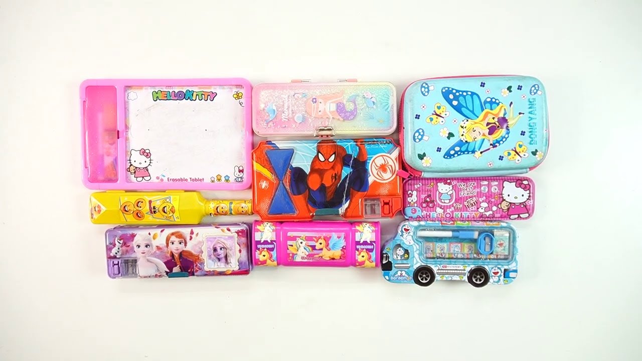 doreamon stationery collection 🥰 geometry,hello kitty,pencil box ...