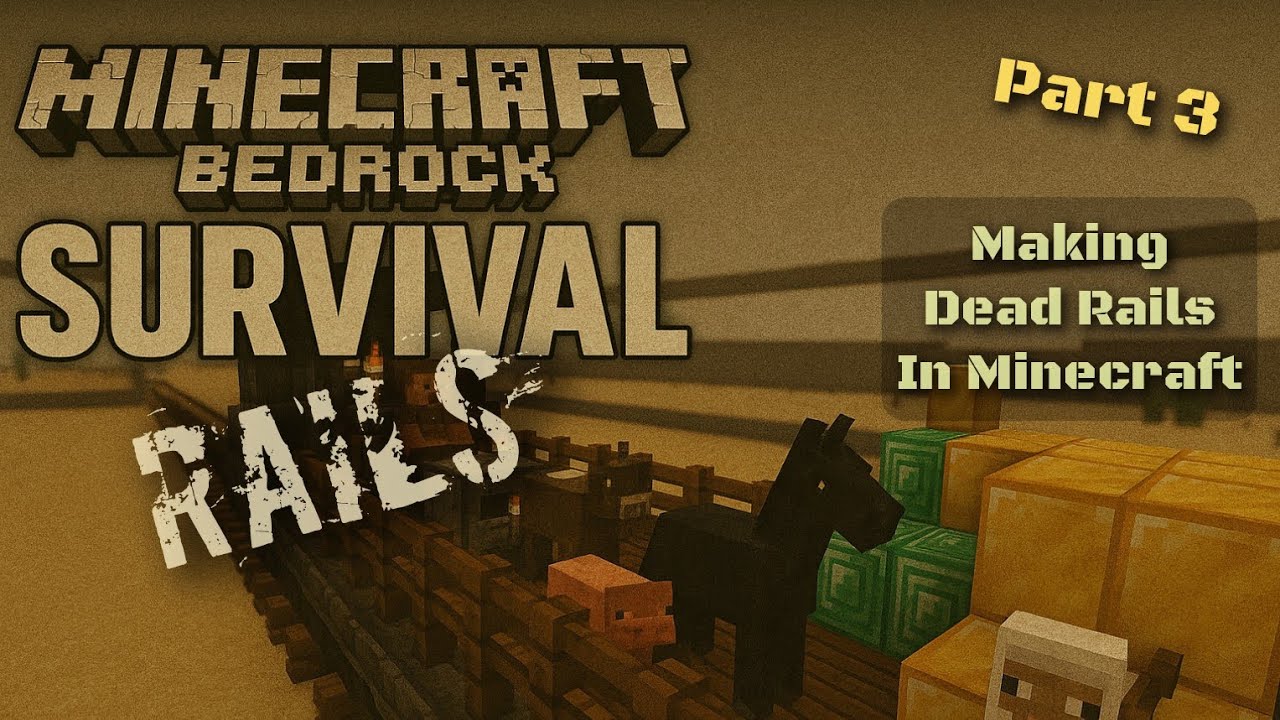 Making Dead Rails in Minecraft Bedrock | No Mods | Part 3 - YouTube