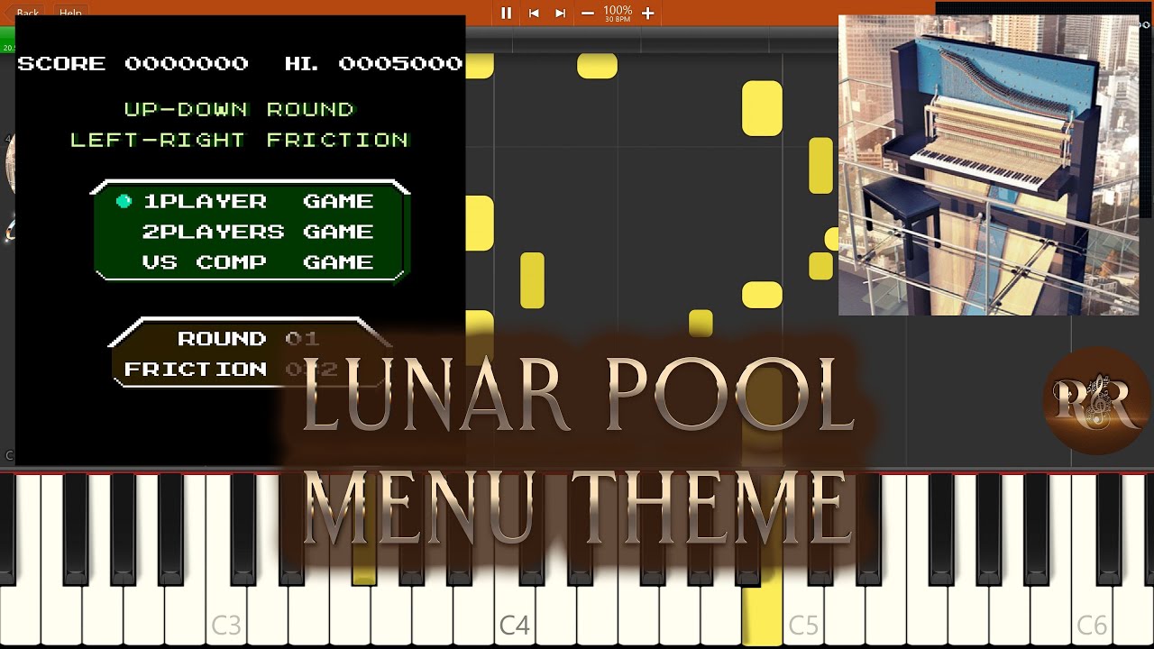 Lunar Pool Music - Menu Theme NES Soundtrack - Synthesia Piano - YouTube