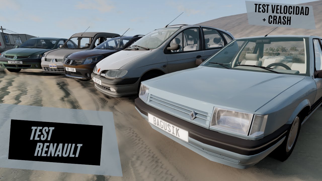 -/ BeamNG.Drive / Test Renault / Tes de velocidad + crash / Mods ...