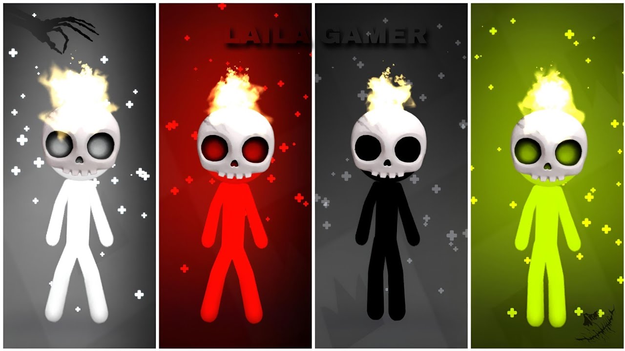 SKELETON Playing stickman GAME - android GAMEPLAY walkthrough ...