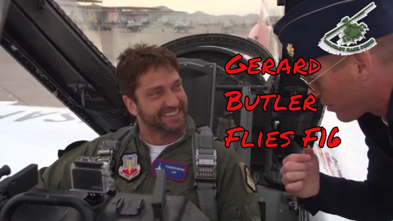 Gerard Butler Flies an F16 Fighter Jet with the US Air Force includes ...