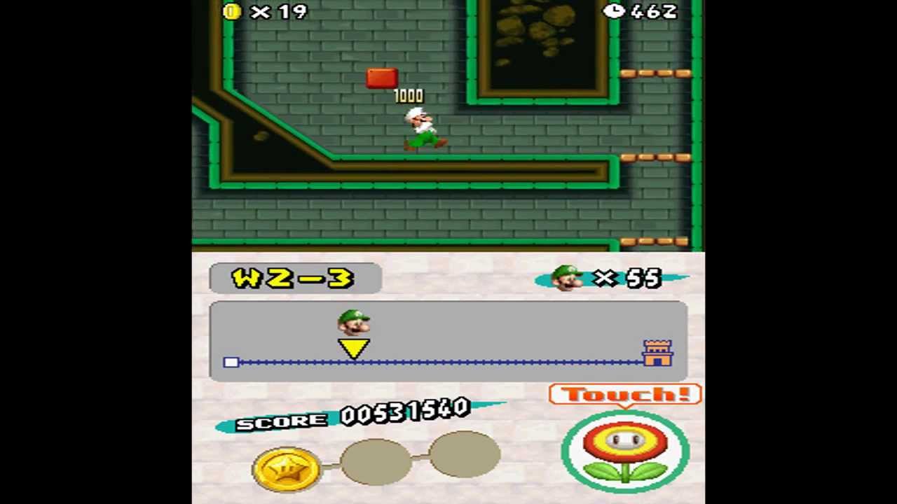 New Super Mario Bros. DS Complete Walkthrough (Luigi) - Part 2 (HD 720p ...