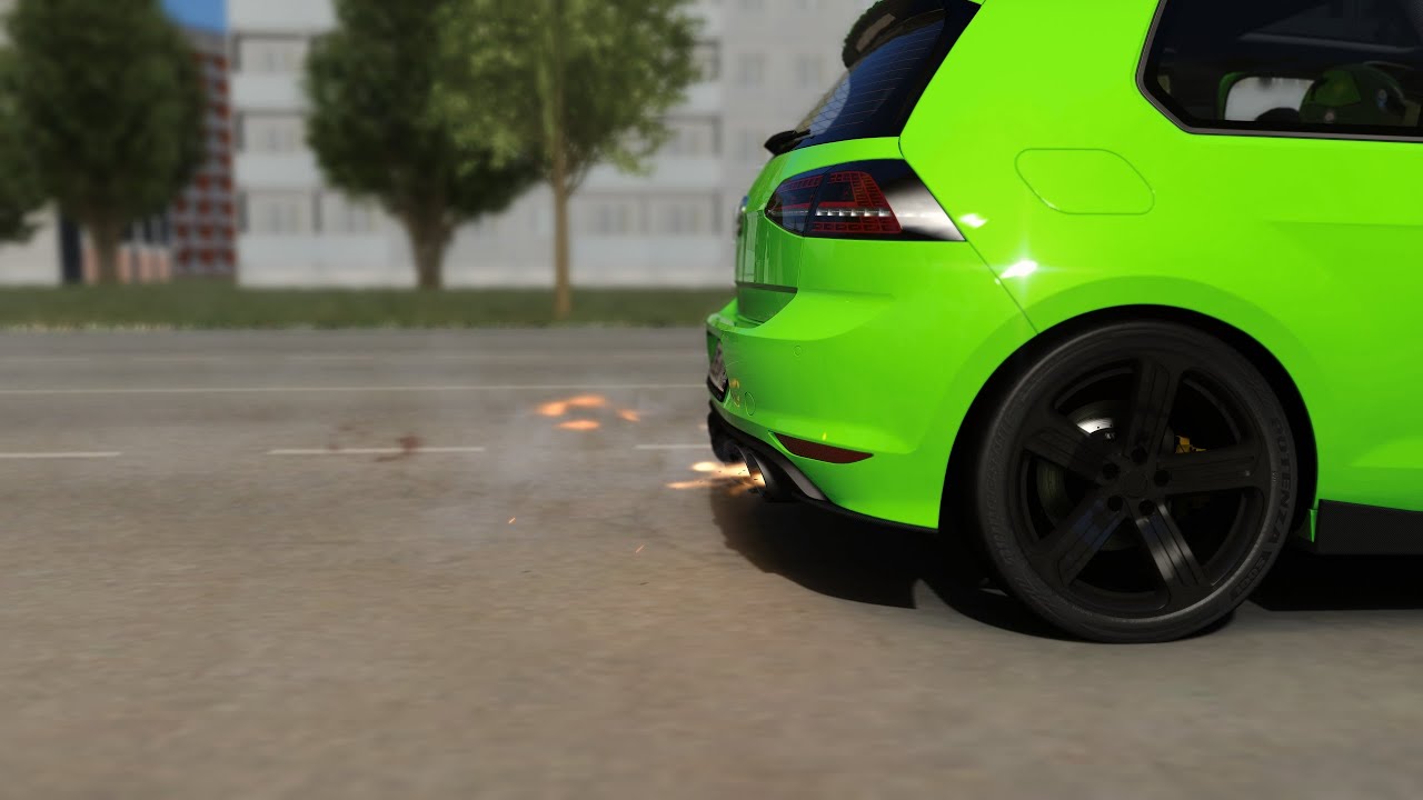 Golf R FLAMES/POPS/REVLIMITER - YouTube