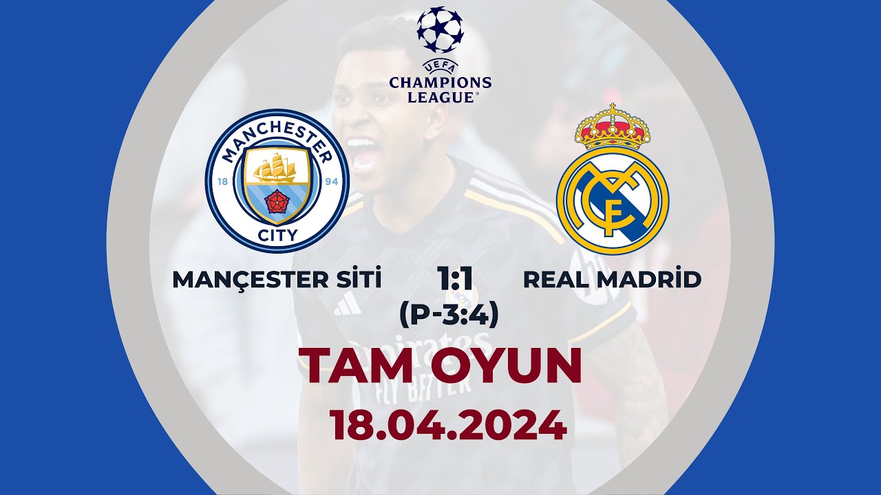 Mançester Siti 1:1 (P - 3:4) Real Madrid | UEFA Çempionlar Liqası, 1/4 ...