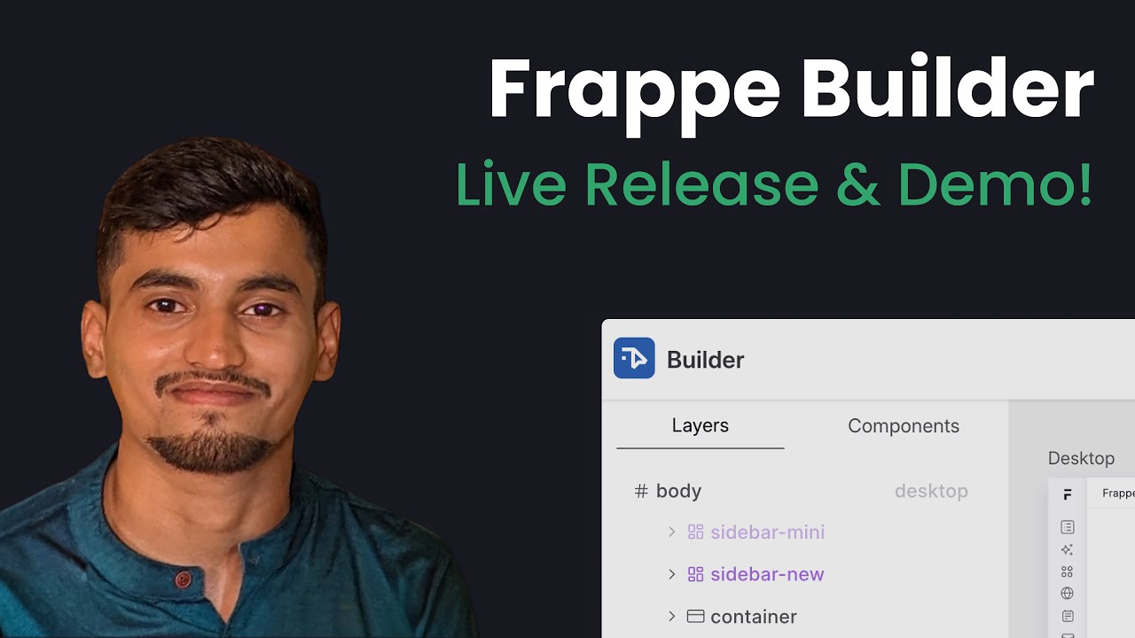 Frappe Builder Live Release and Demo, ft. Suraj Shetty - YouTube