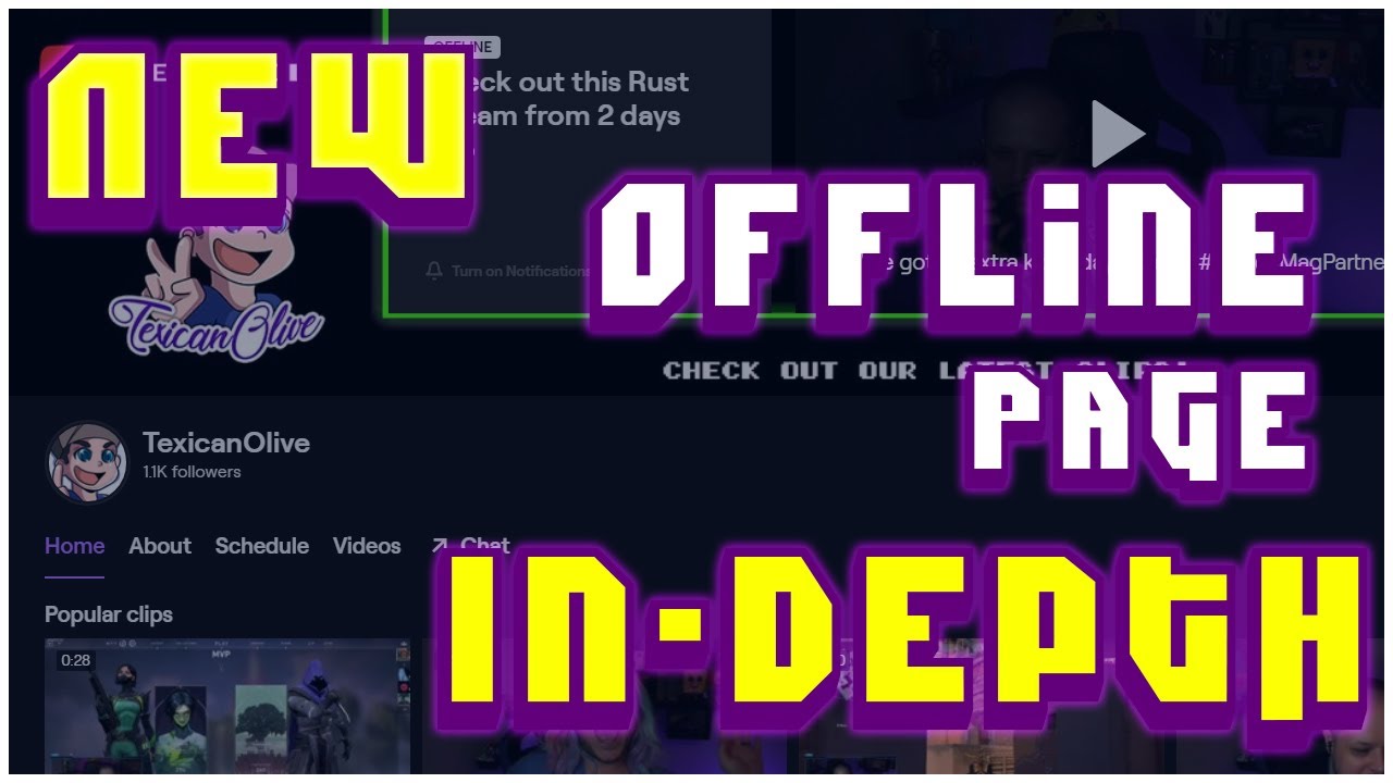 NEW Twitch Offline Page In-Depth Look | Learn the new offline page ...