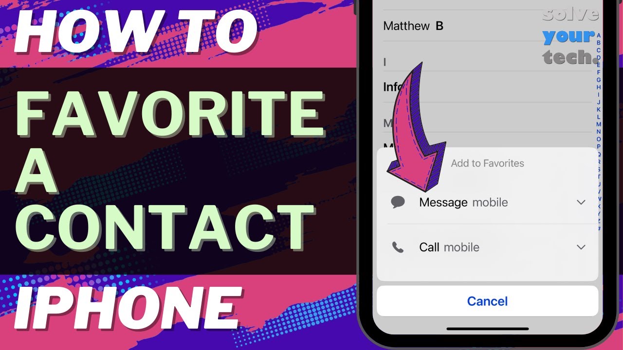 iOS 17: How to Favorite Contact on iPhone - YouTube