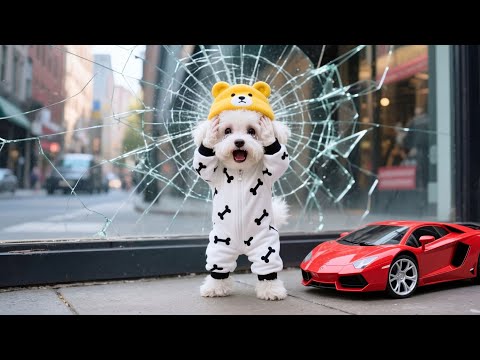 Yaramaz Yavru Köpek Dükkan Camını Kırdı 🪟💥, Zavallı Anne Köpek Borcu Ödemek İçin Çok Çalıştı